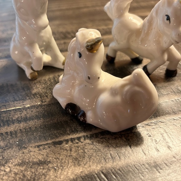 Vintage | Accents | Vintage Porcelain Unicorn Figurines Set Of 3 ...